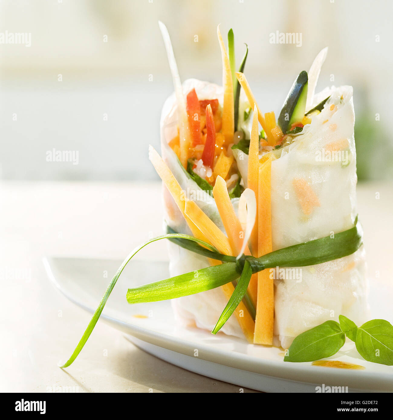 Vegetable Spring Rolls Stock Photo - Alamy