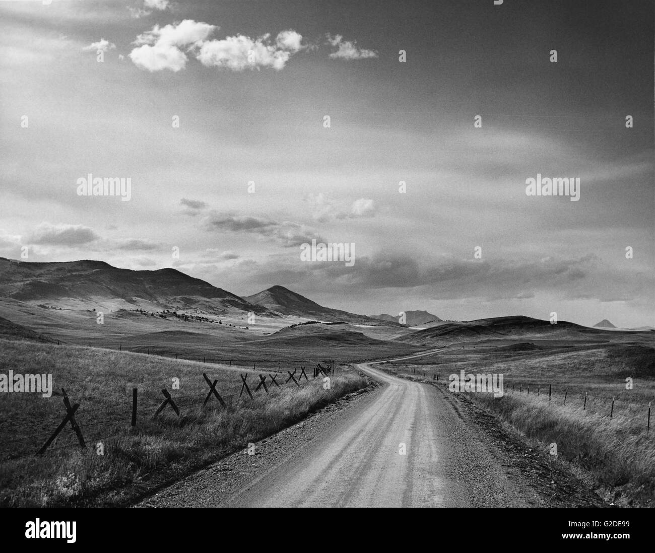 Country road open Black and White Stock Photos & Images - Alamy