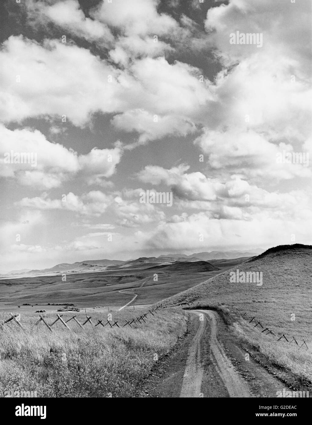Country road open Black and White Stock Photos & Images - Alamy
