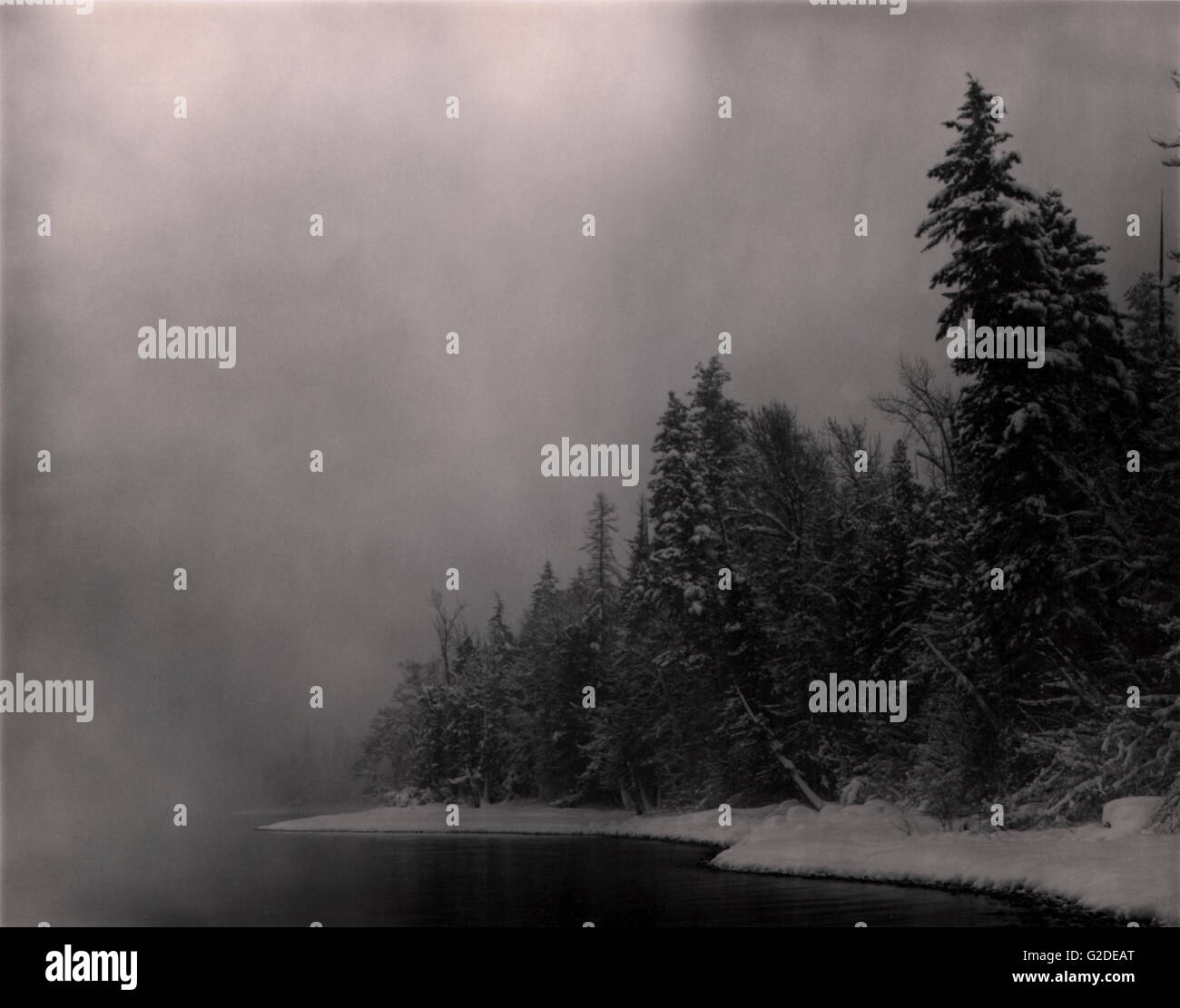 Winter Storm On Lake Stock Photo - Alamy