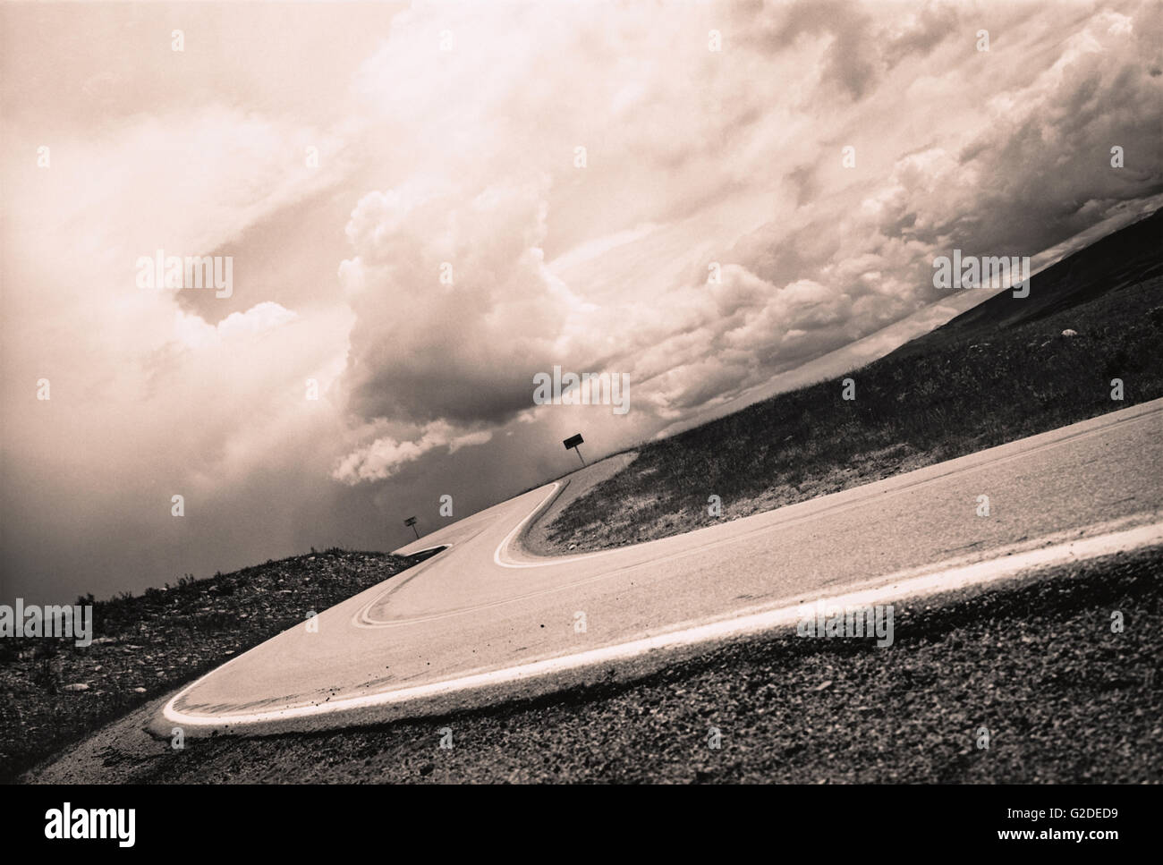Curve in the Road Stock Photo - Alamy