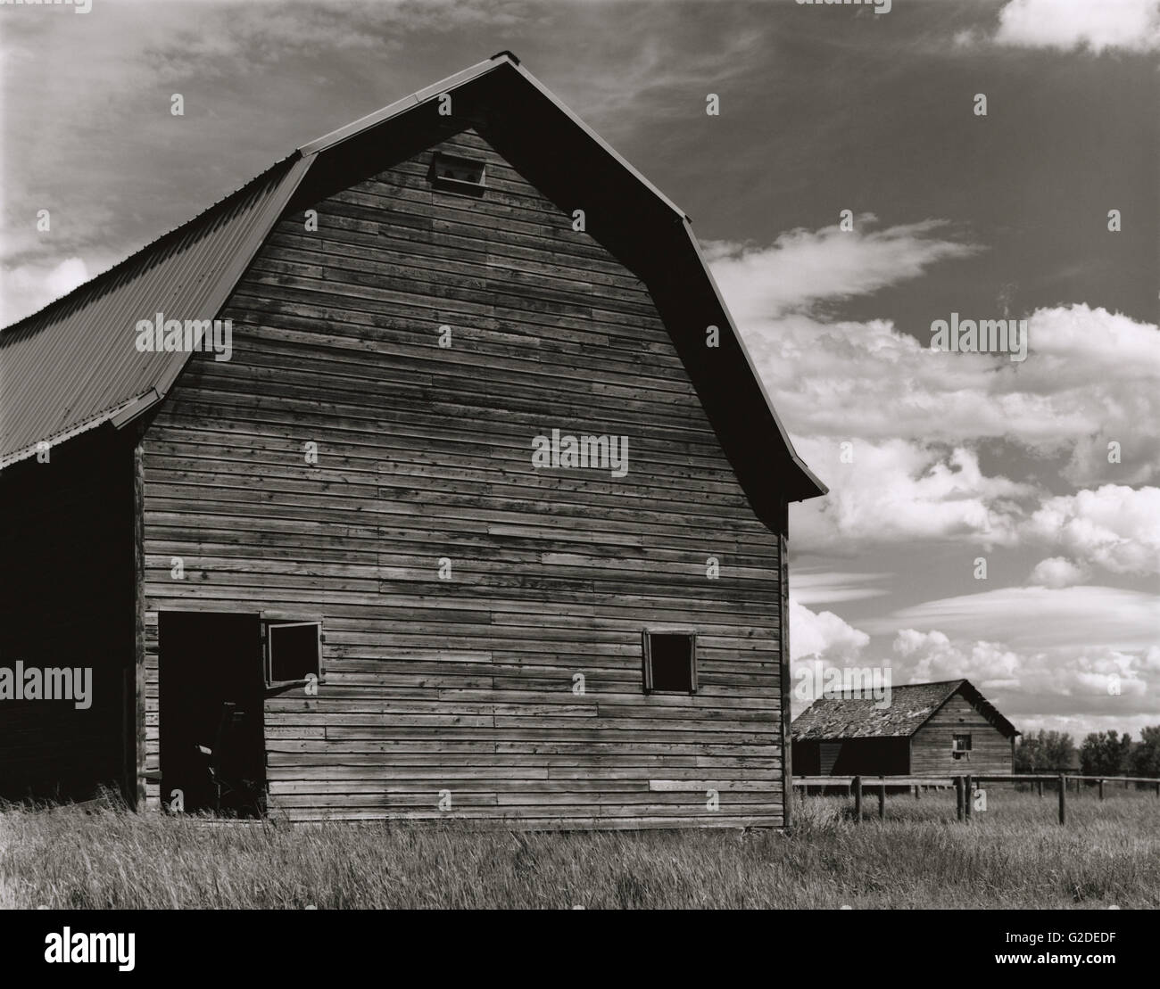 Two Old Barns Stock Photo - Alamy