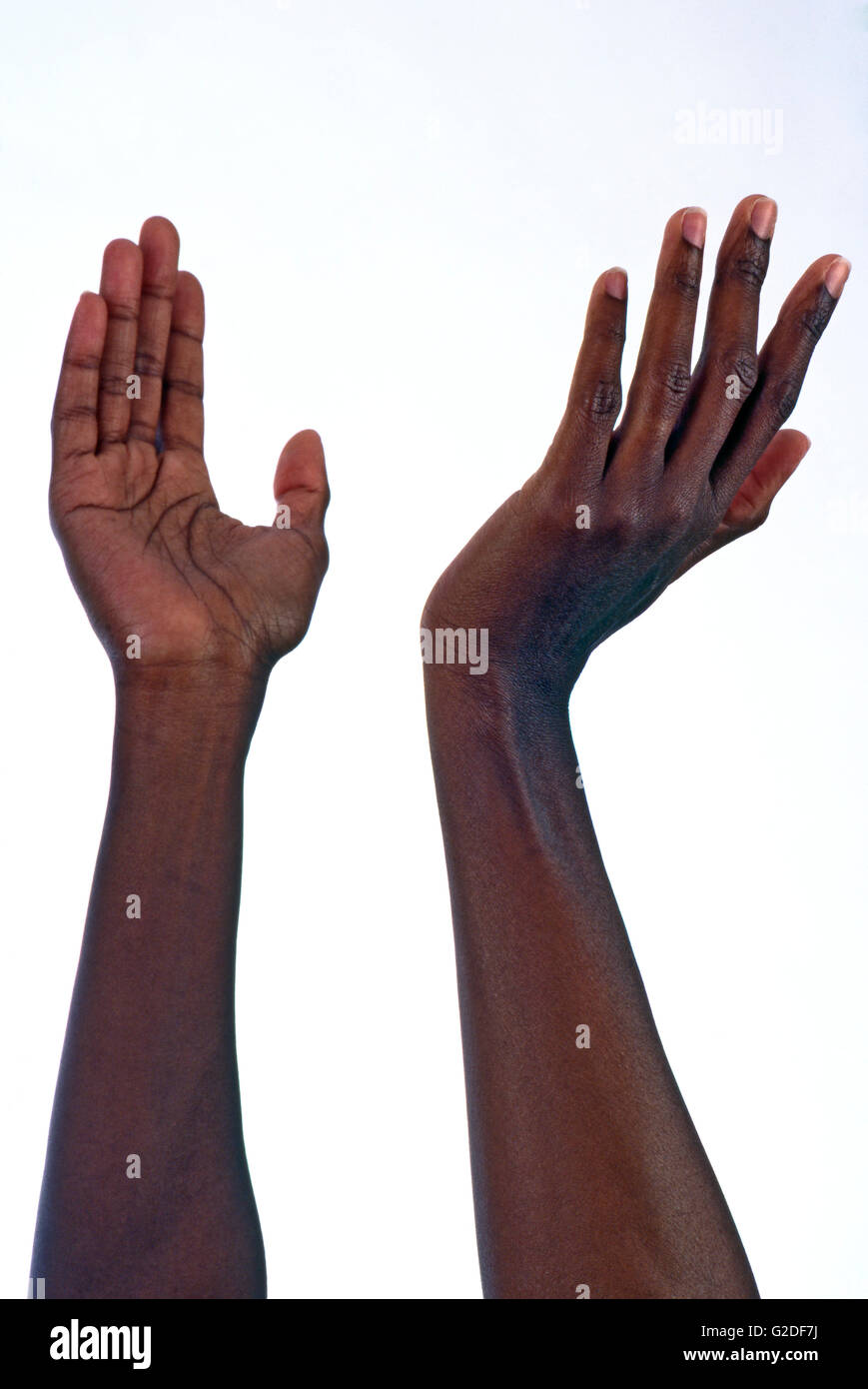 Upraised arms hi-res stock photography and images - Alamy