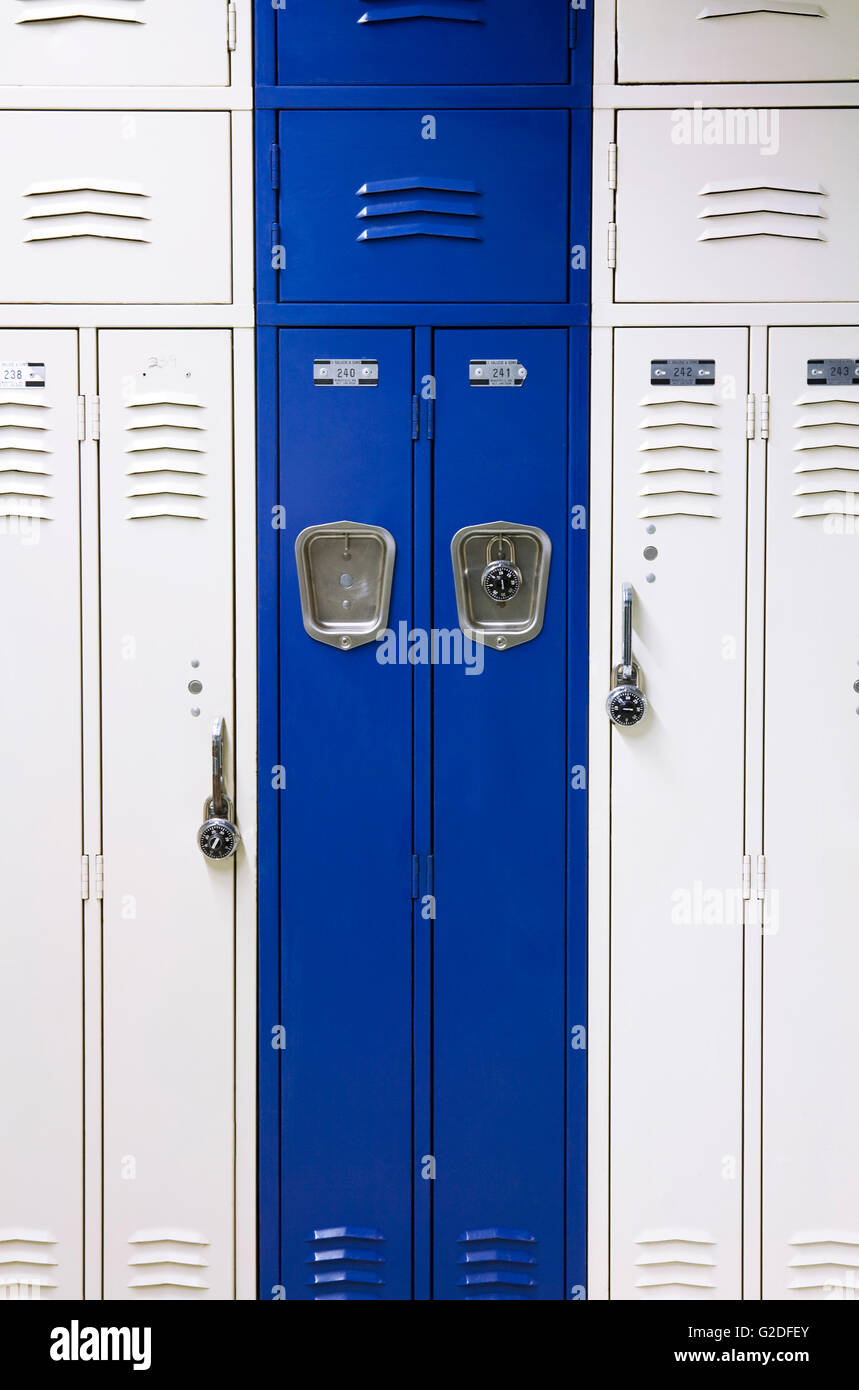 White lockers hi-res stock photography and images - Alamy