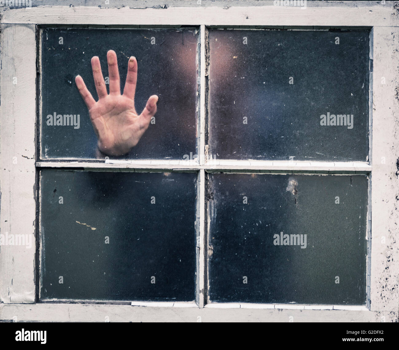 Hand touching glass hi-res stock photography and images - Alamy