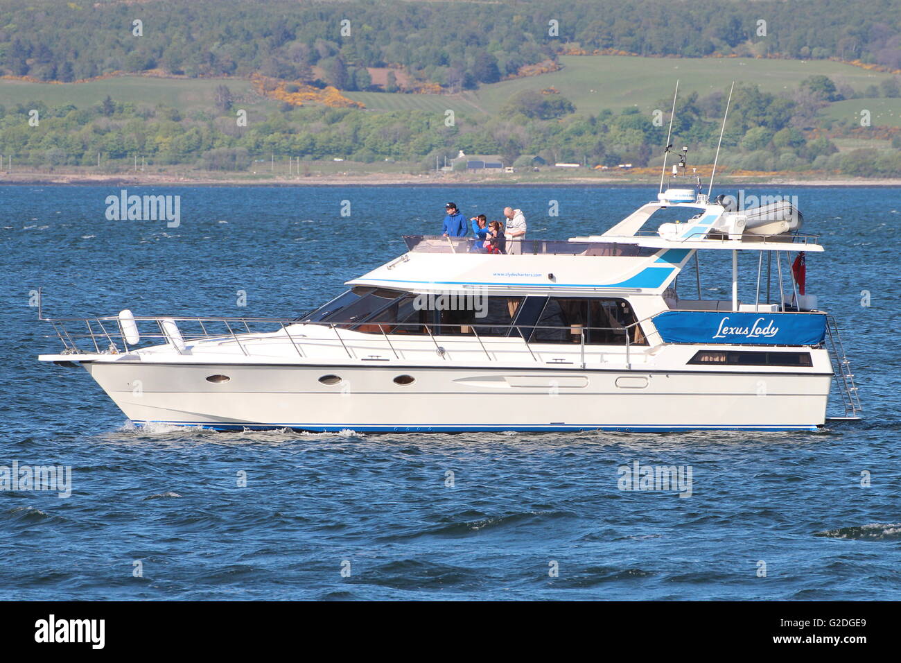 The cabin cruiser Lexus Lady, was part of the welcoming flotilla for ...