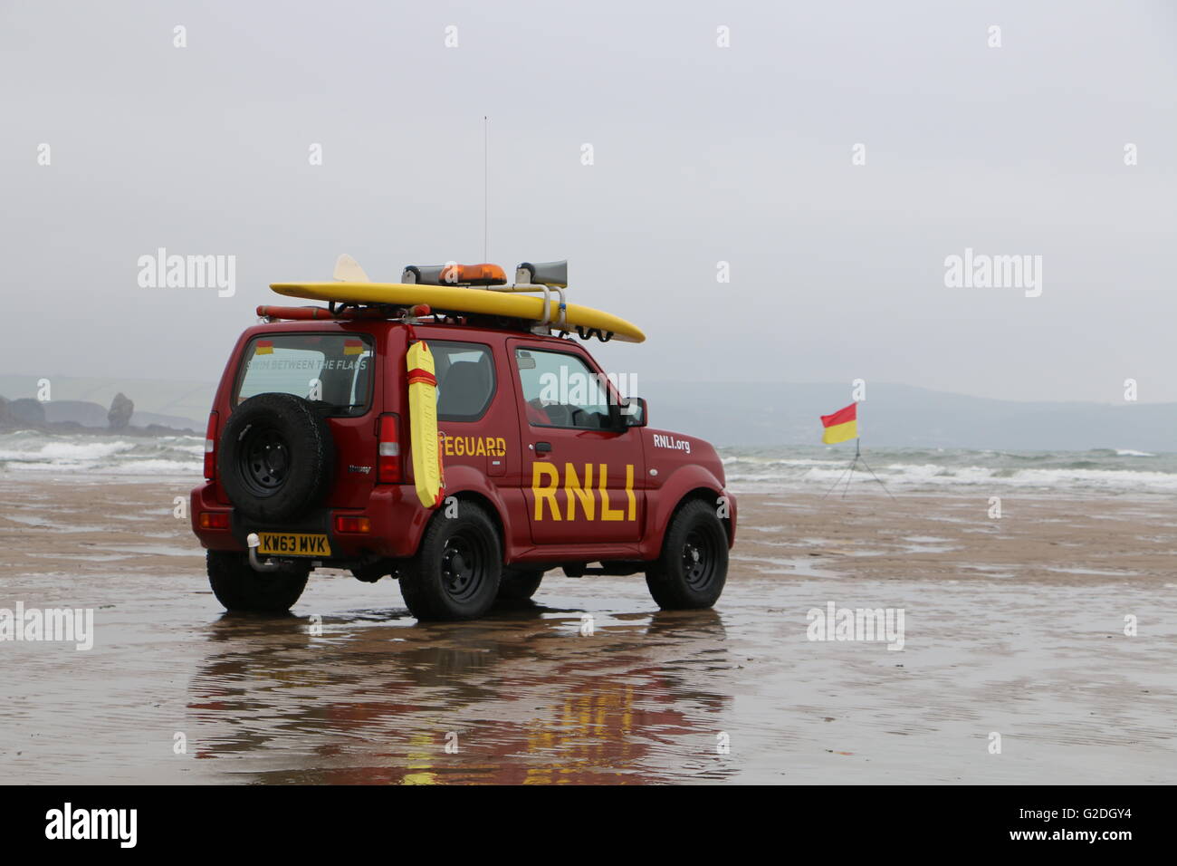 RNLI vehicle on beach Stock Photo - Alamy