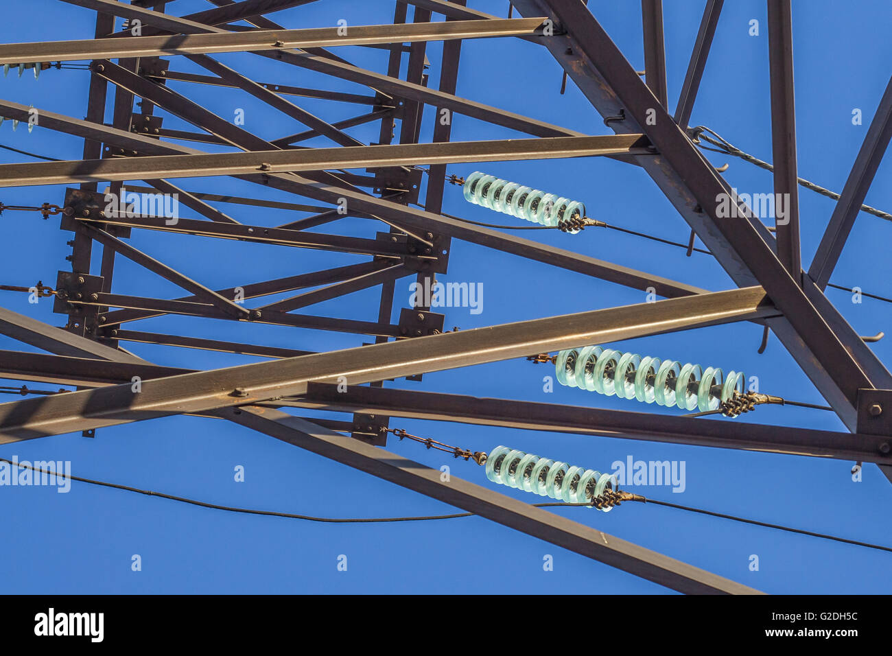 electric insulator on the background of blue sky Stock Photo - Alamy