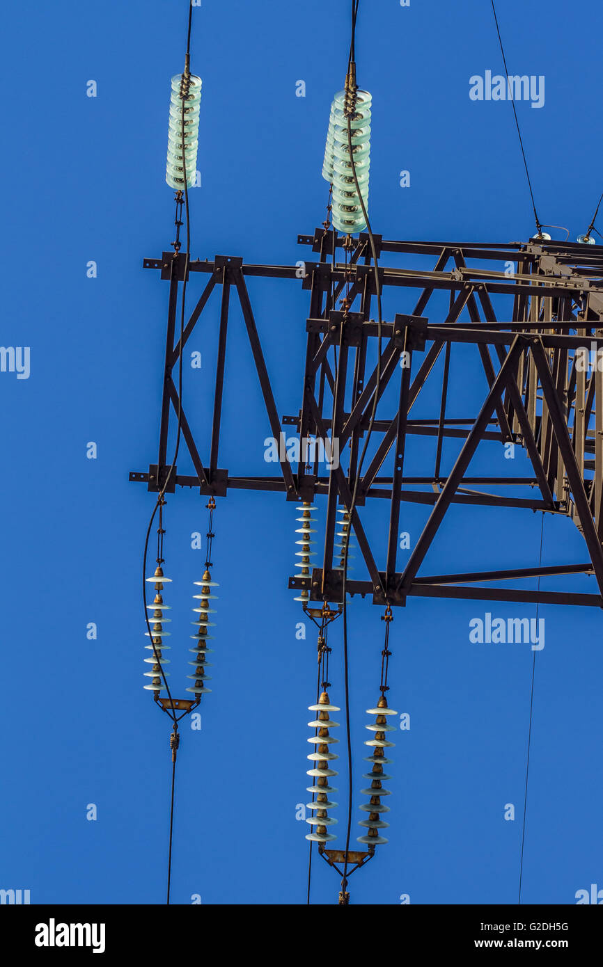 electrical insulator on the wires Stock Photo - Alamy