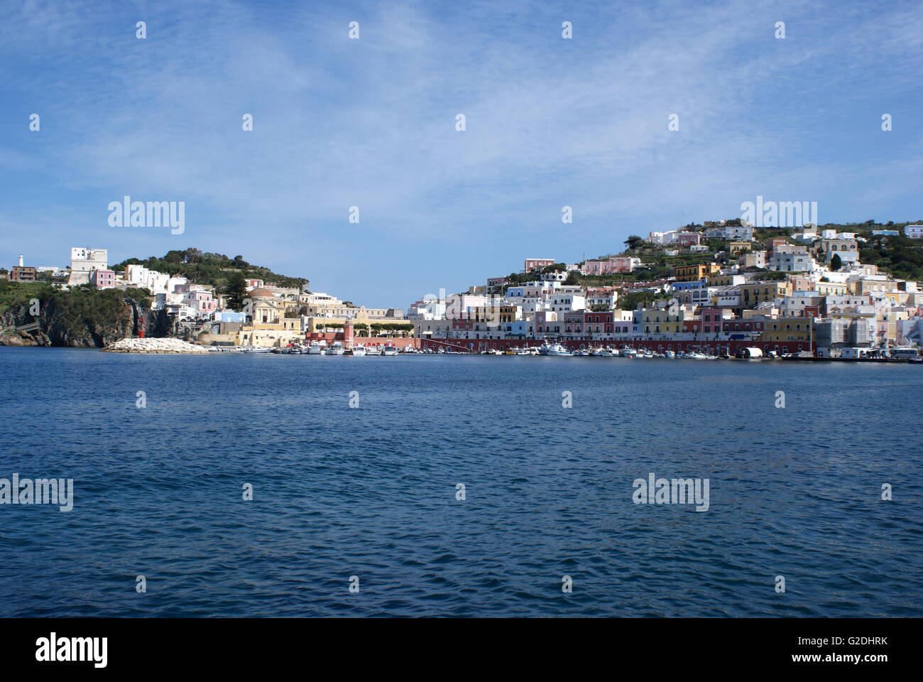 Ponza harbour, Ponza island, Italy Stock Photo - Alamy