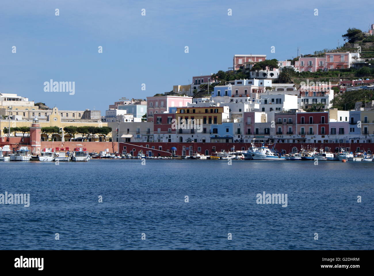 Ponza harbour, Ponza island, Italy Stock Photo - Alamy