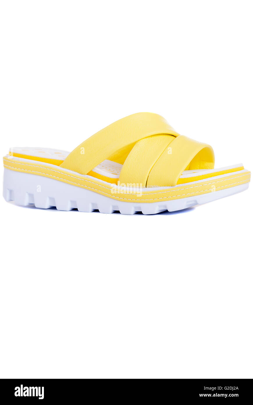 Slippers isolated on white background Stock Photo - Alamy