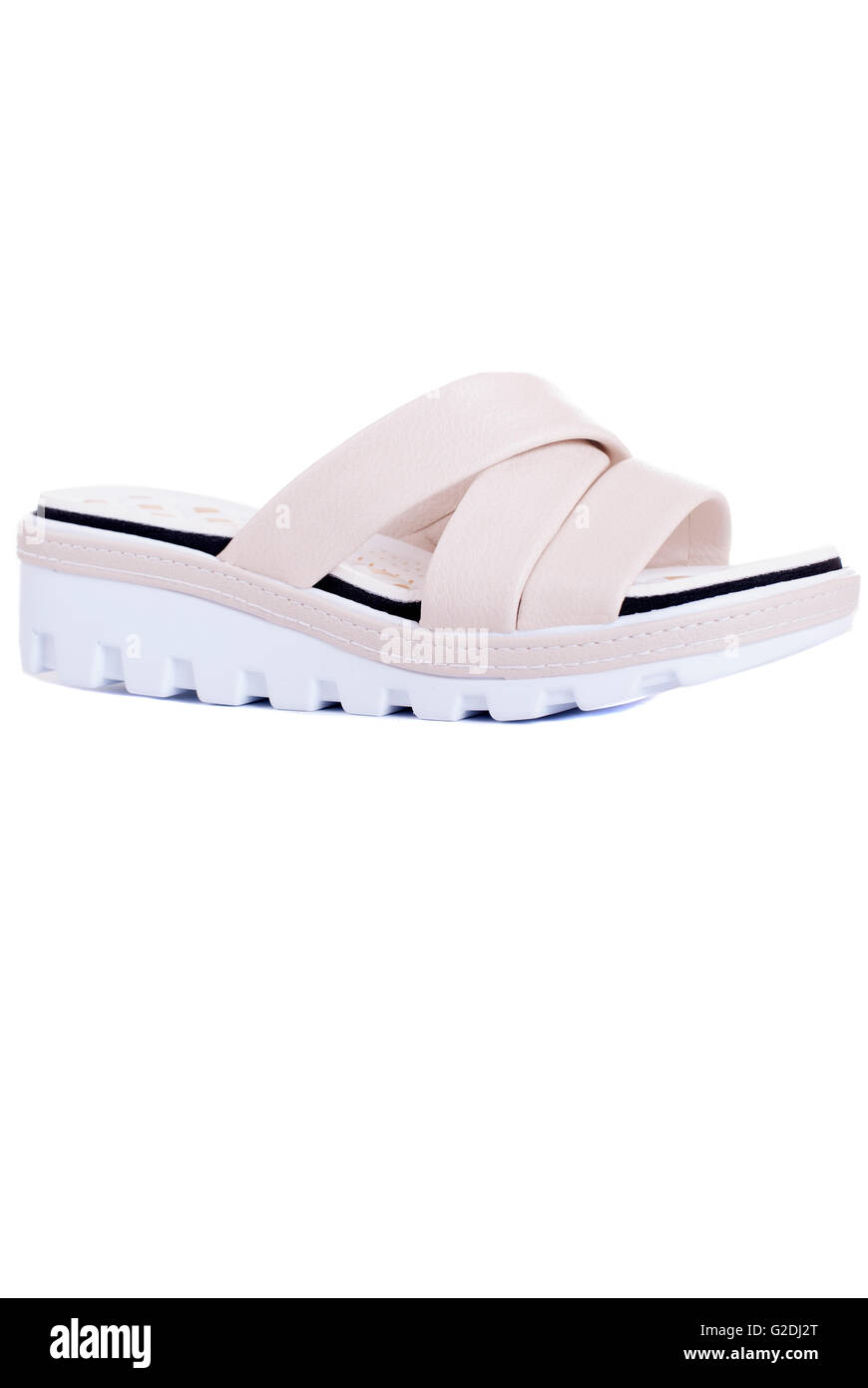 Slippers isolated on white background Stock Photo - Alamy