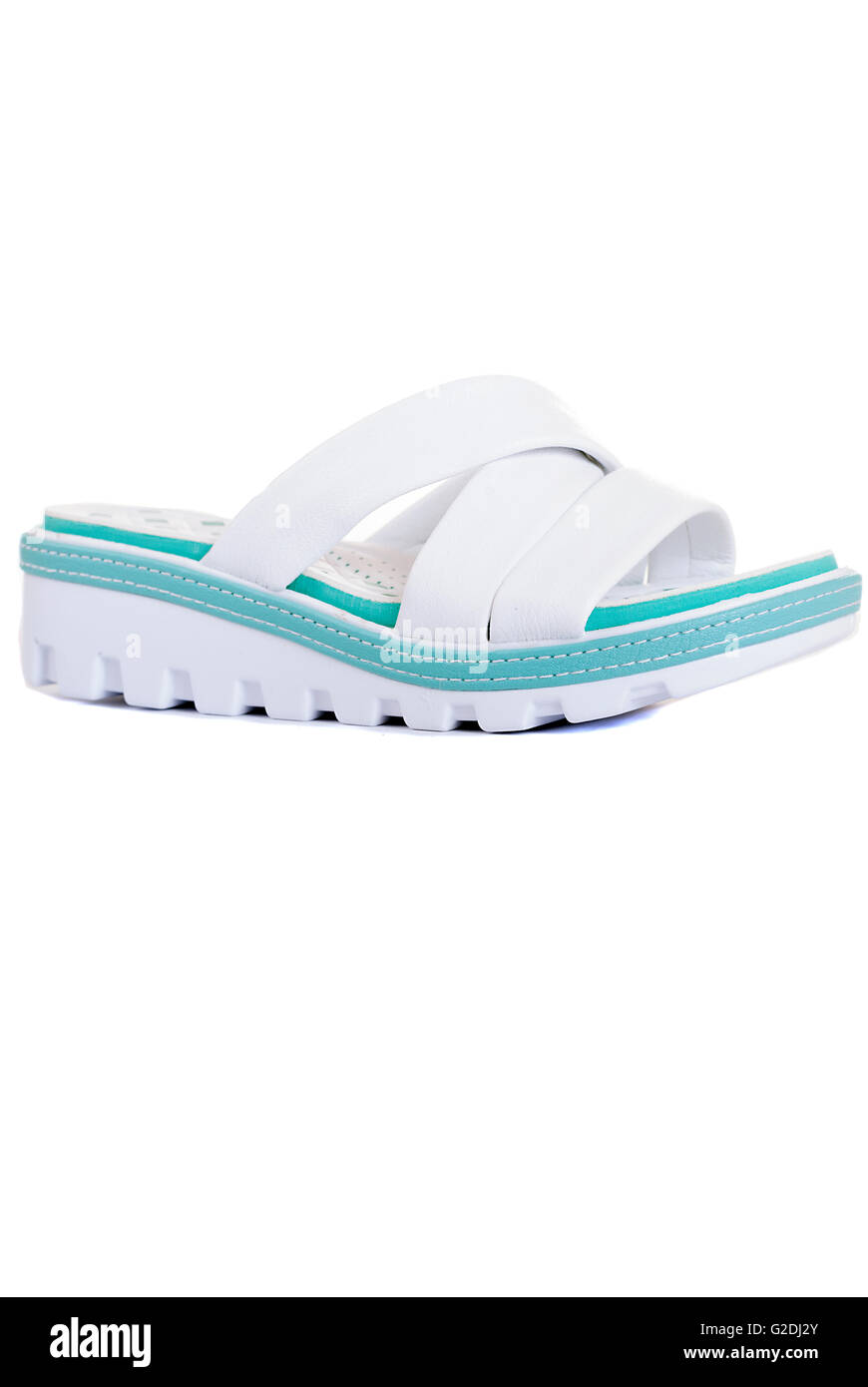 Slippers isolated on white background Stock Photo - Alamy