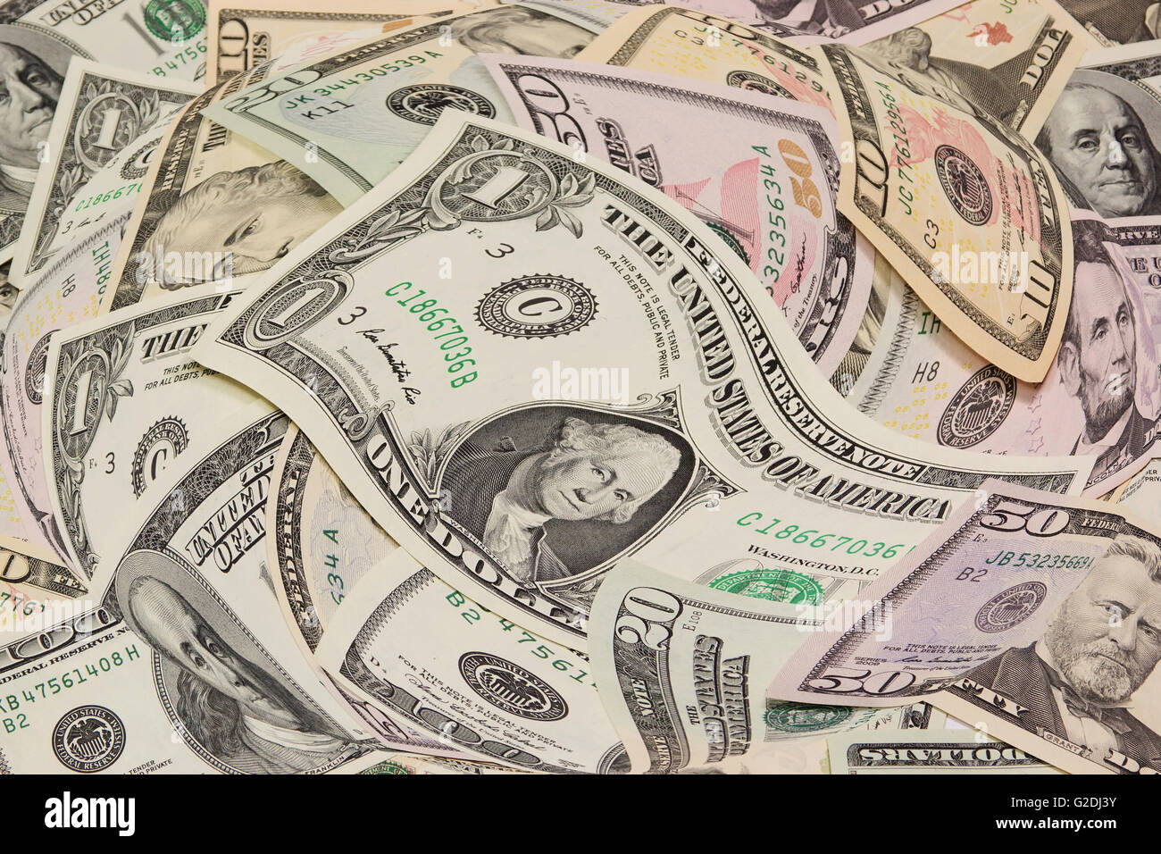 Heap of US dollars banknotes background forming wave Stock Photo - Alamy
