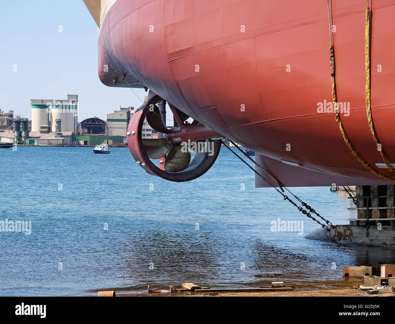 ship launching in shipyard Stock Photo - Alamy