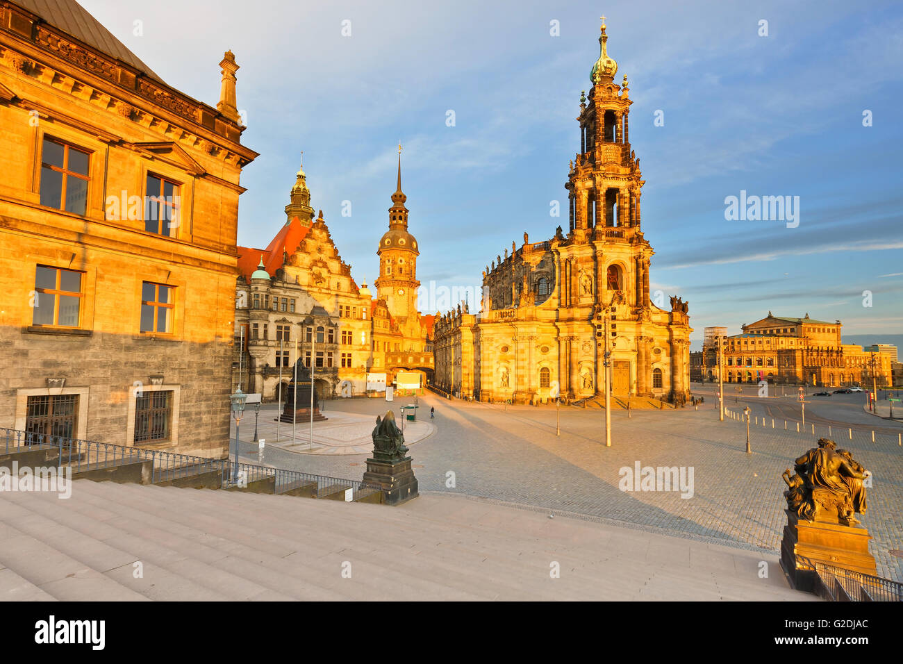 Historic architecture in the old town of Dresden, Germany Stock Photo ...