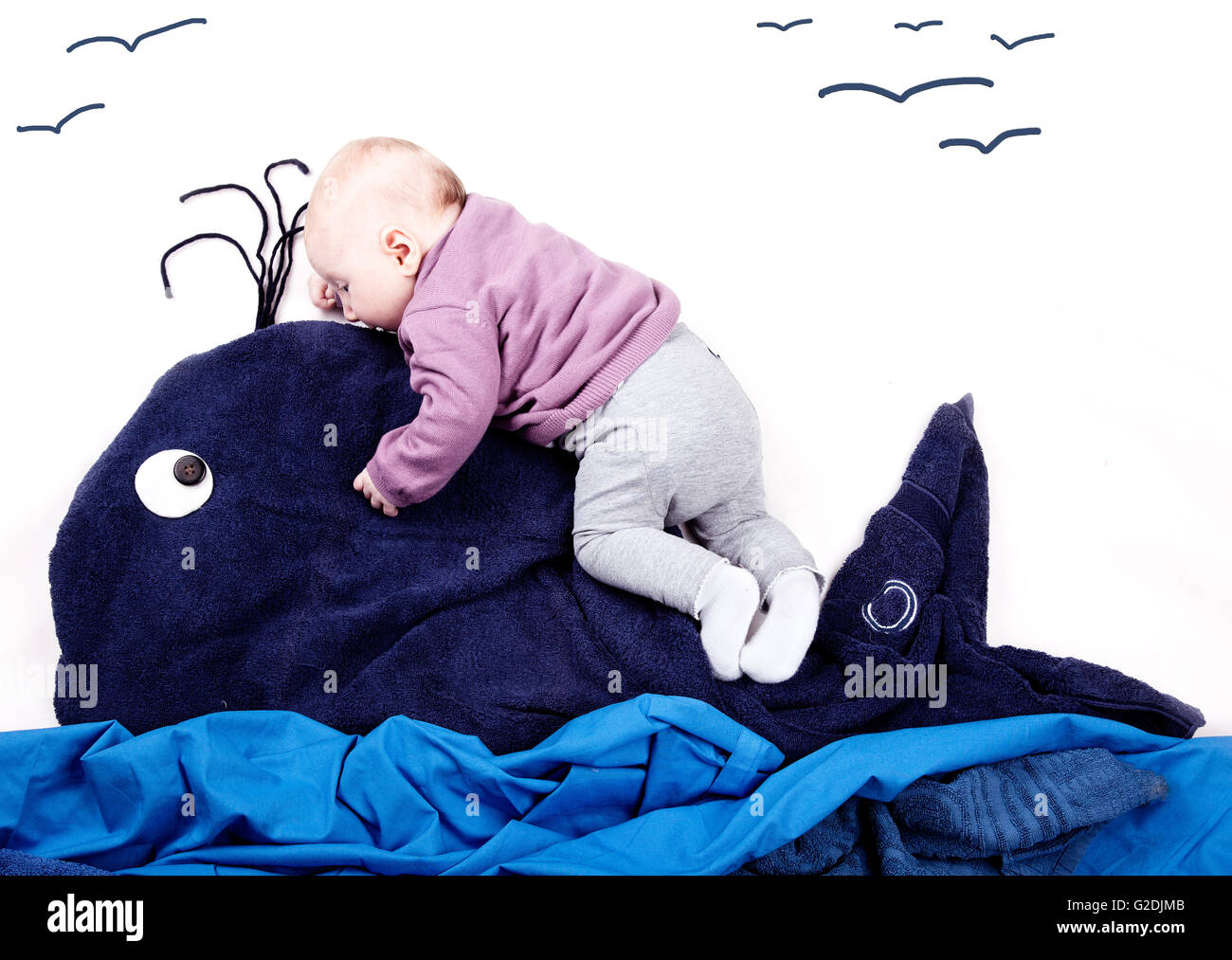 Girl riding whale hi-res stock photography and images - Alamy