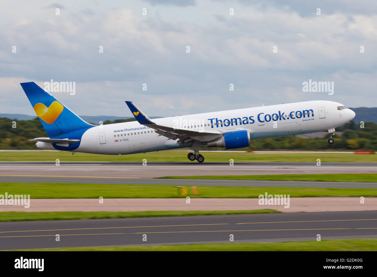 Thomas Cook Boeing 767 Aircraft Stock Photo - Alamy