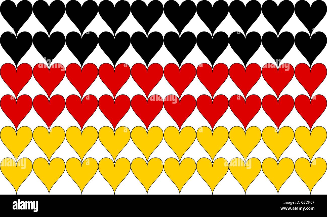 The German flag in hearts Stock Vector Image & Art - Alamy
