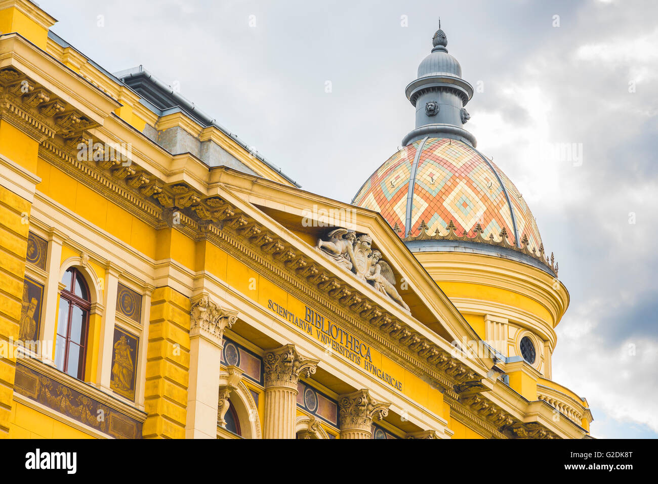 Belvaros architecture Budapest, view of the University Library building ...