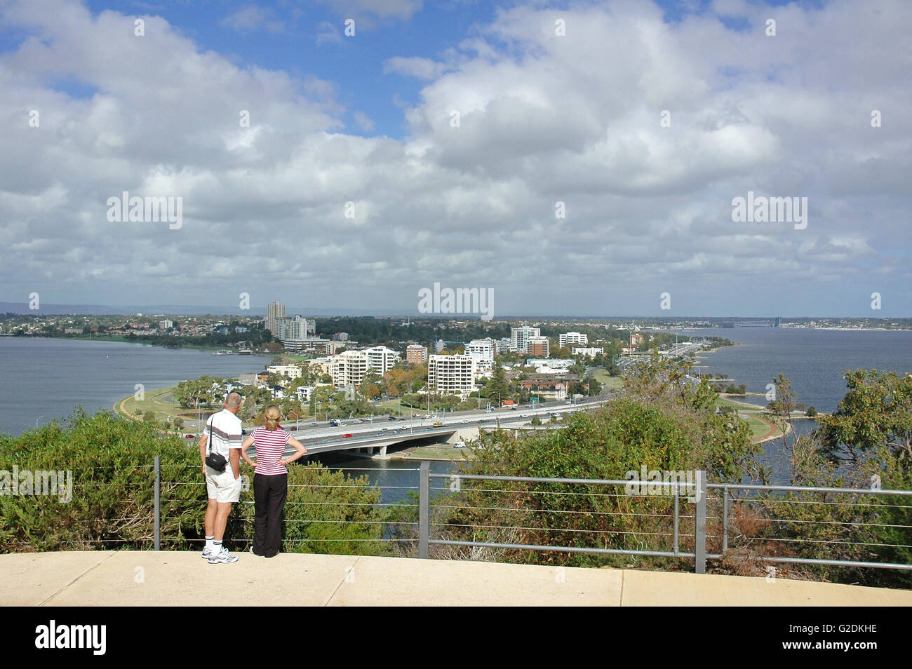 Mount Eliza Kings Park, looking towards Perth, and Swan River Stock ...