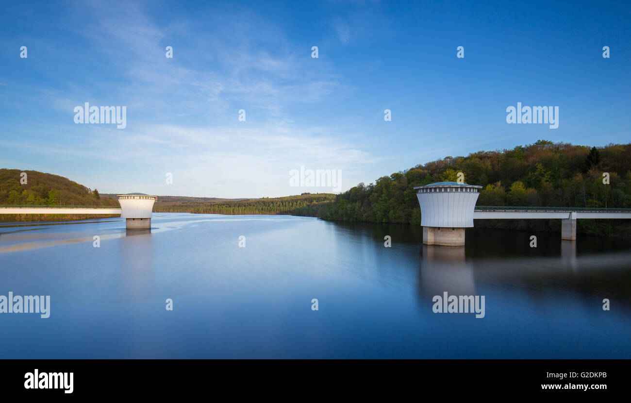 Gileppe lake in the Ardennes with a 30 sec exposure Stock Photo - Alamy
