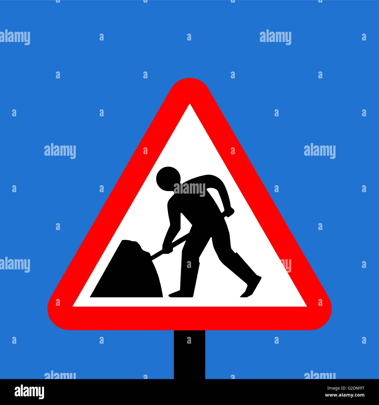 Attention road works hi-res stock photography and images - Alamy
