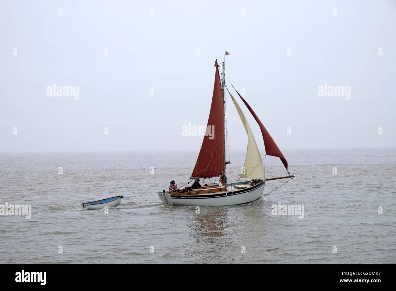 Wendy May a classic East Coast gaff cutter yacht sailing into the North ...