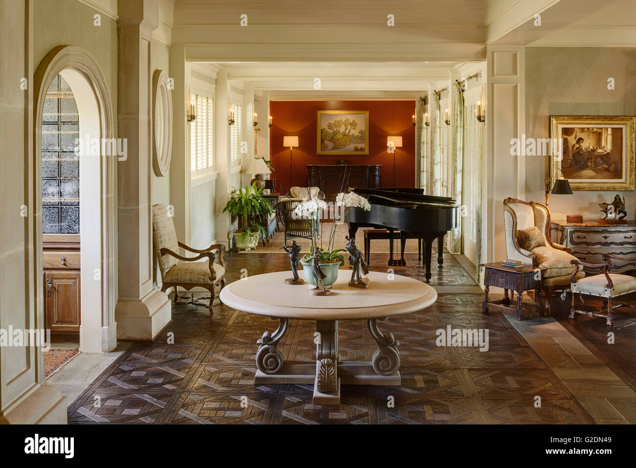 Foyer and Hallway of Affluent House Stock Photo - Alamy