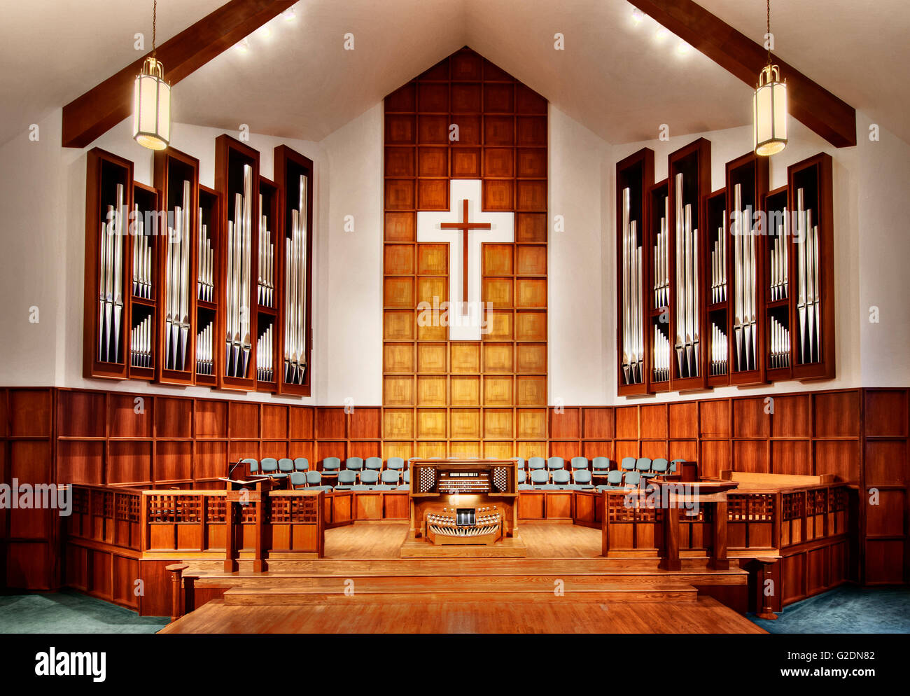 Pipe Organ in Church Stock Photo - Alamy