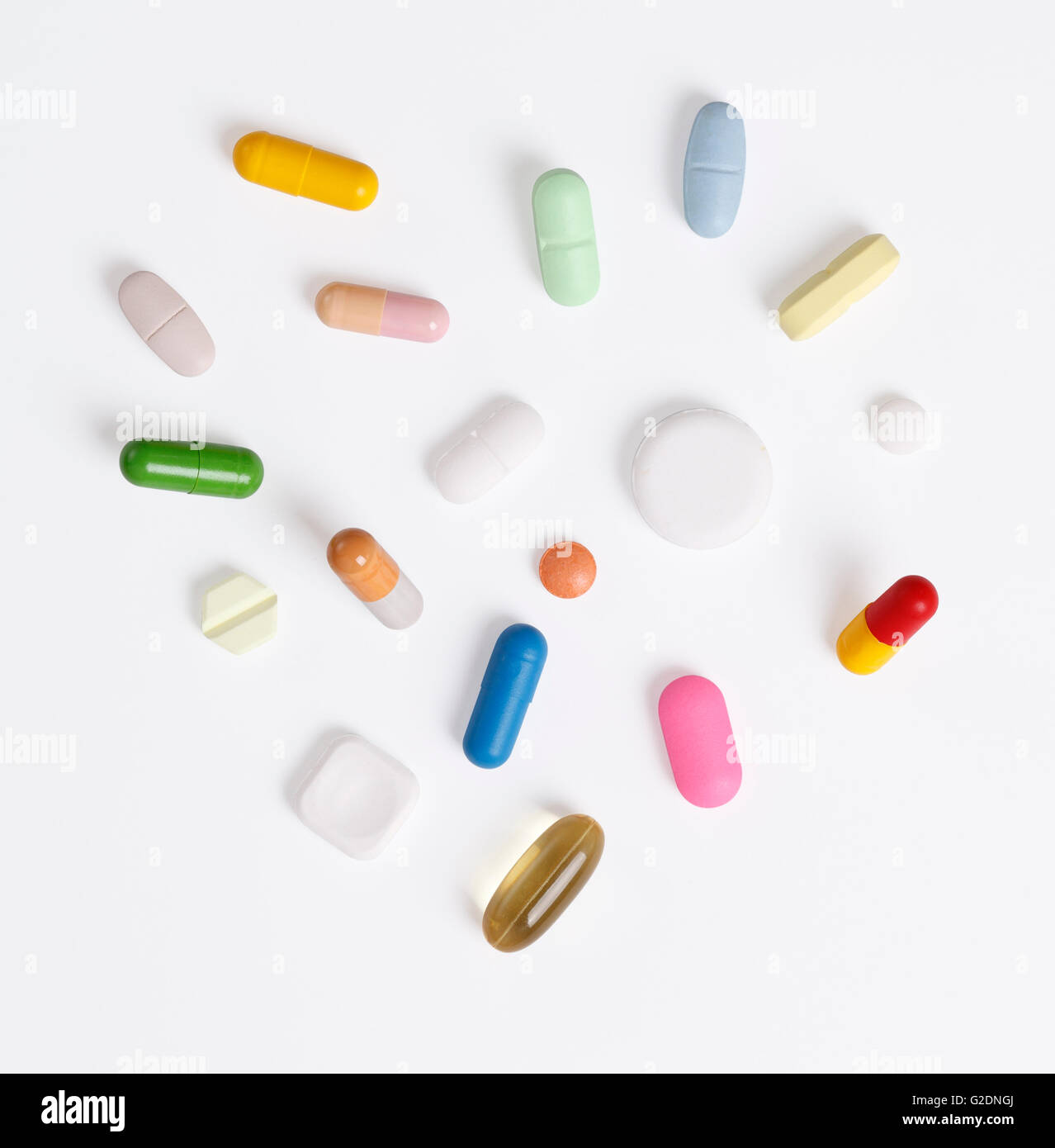 Different medicines isolated with clipping path Stock Photo - Alamy