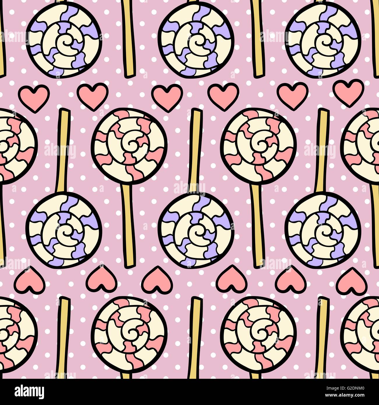 Pink hearts candy on Stock Vector Images - Alamy