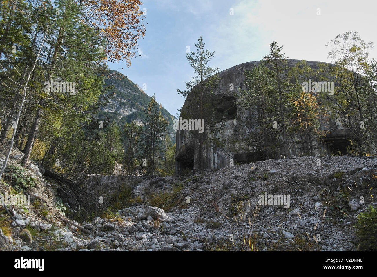 Old Bunker in the Landro Valley near Toblach/Dobbiaco - Italy Stock ...