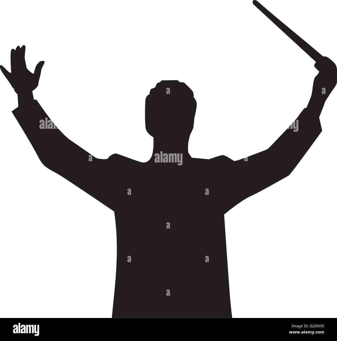 Conductor of orchestra Stock Vector Images - Alamy