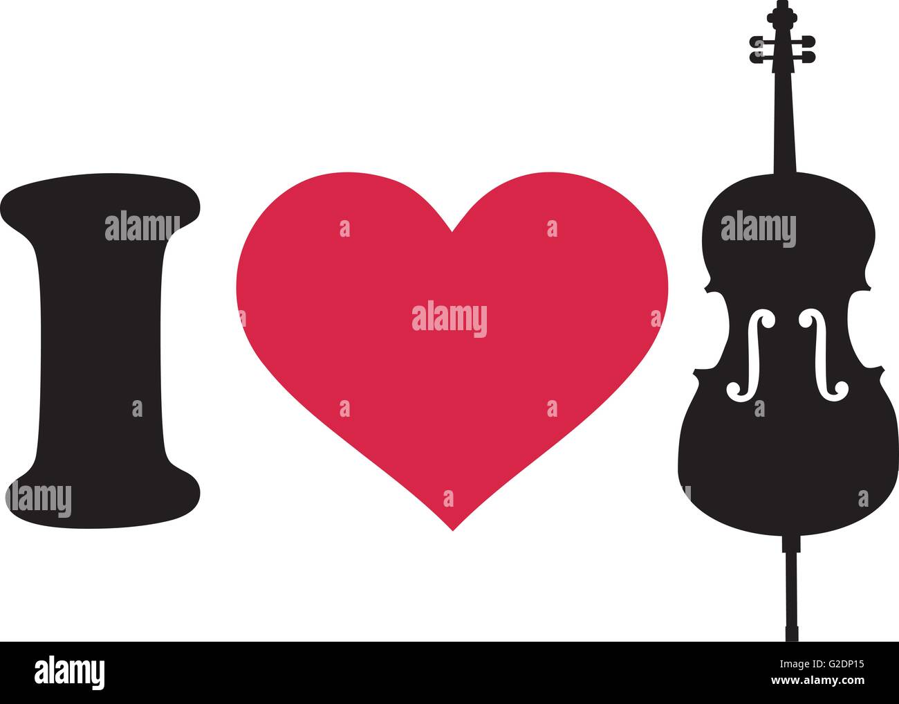 I love cello icon Stock Vector Image & Art - Alamy