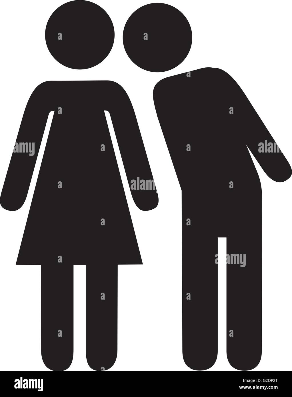 Man kiss woman pictogram Stock Vector Image & Art - Alamy
