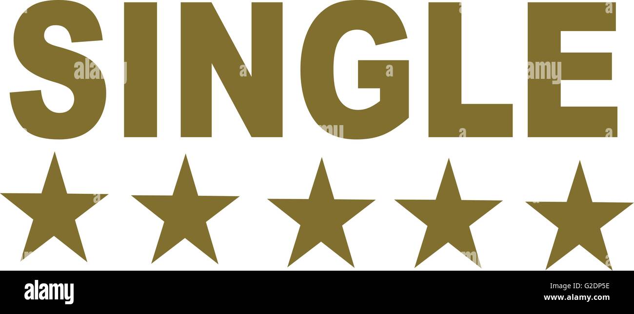 Single with five golden stars Stock Vector Image & Art - Alamy