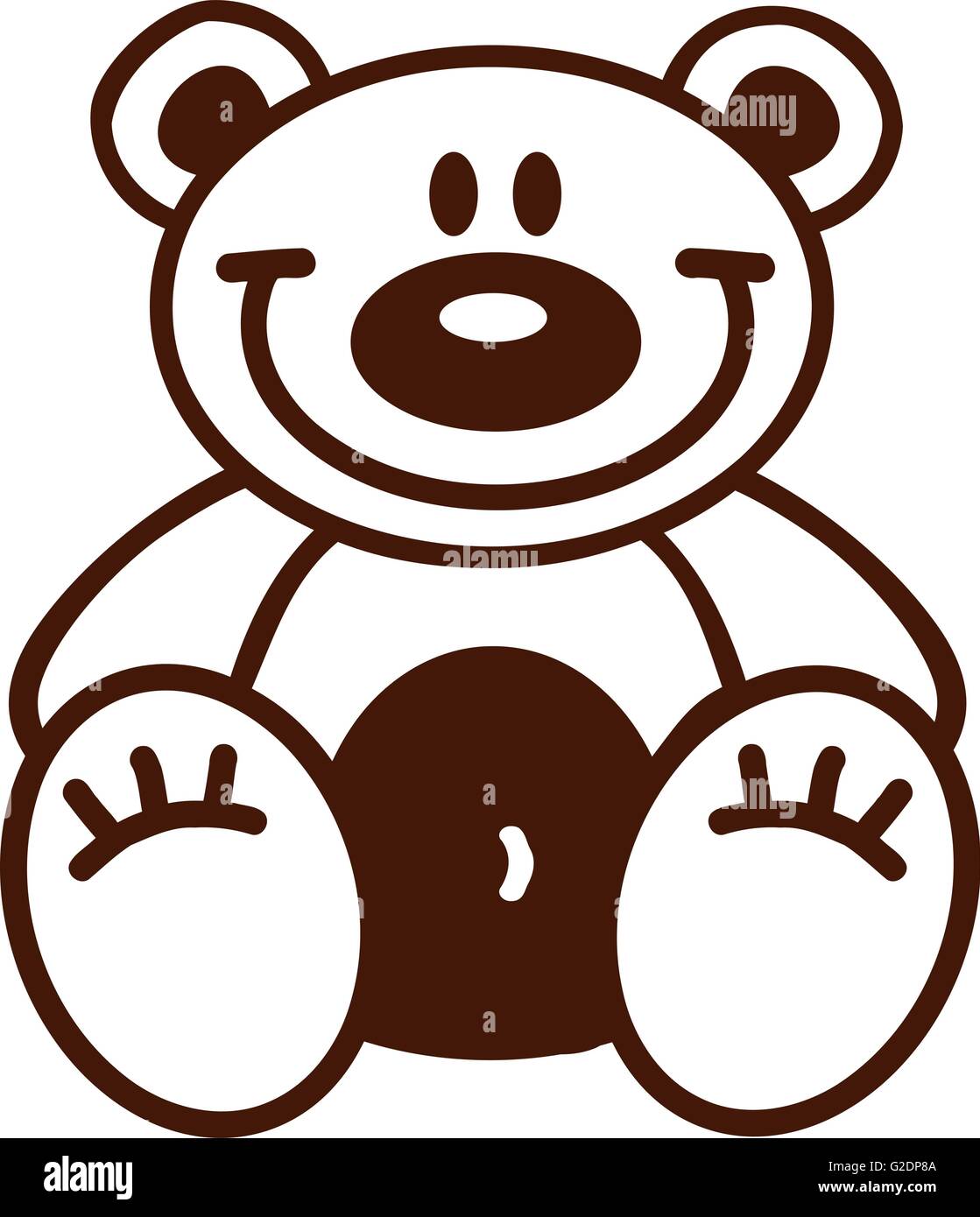 Cartoon teddy bear outline Stock Vector Image & Art - Alamy