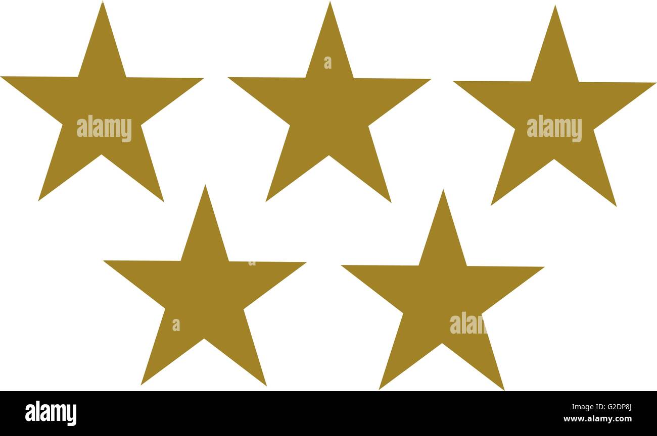 Five golden stars in two rows Stock Vector Image & Art - Alamy