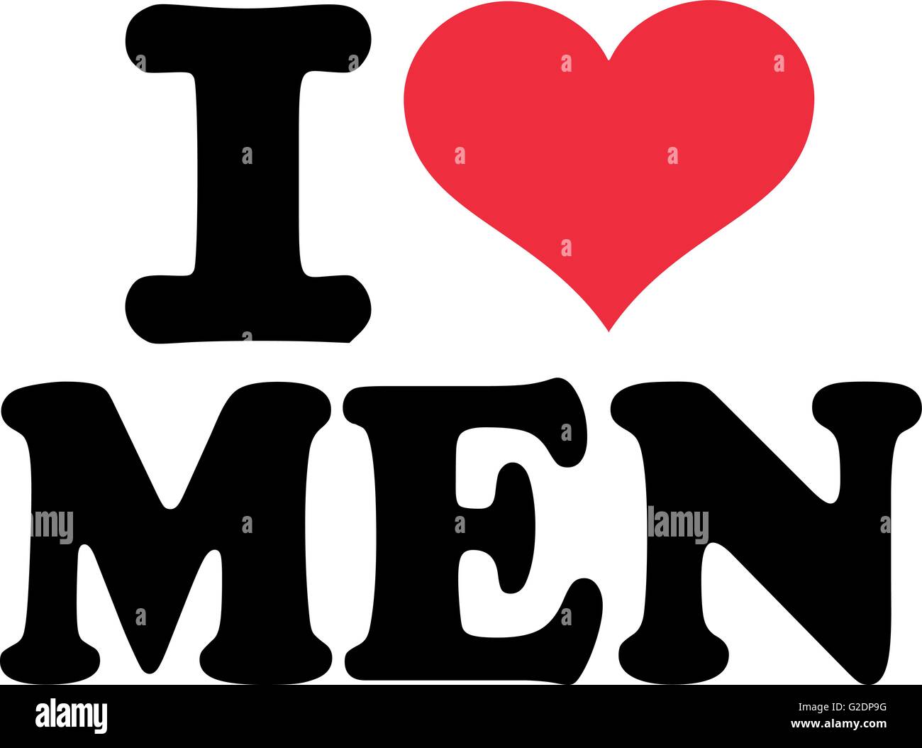 I love men Stock Vector Image & Art - Alamy