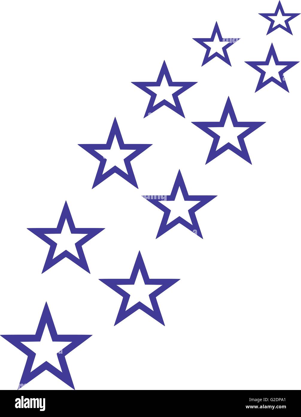 Falling blue outline stars Stock Vector Image & Art - Alamy