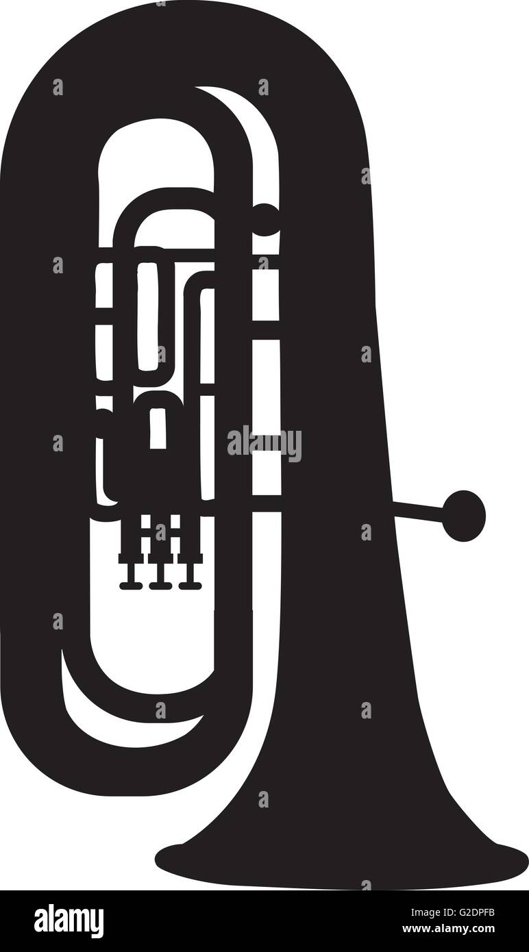 Tuba silhouette Stock Vector Images - Alamy