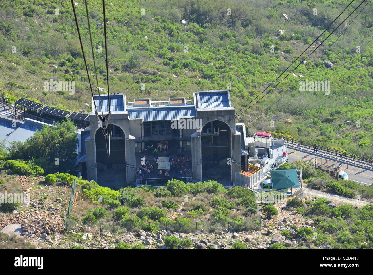 A cable car terminus in South Africa Stock Photo - Alamy