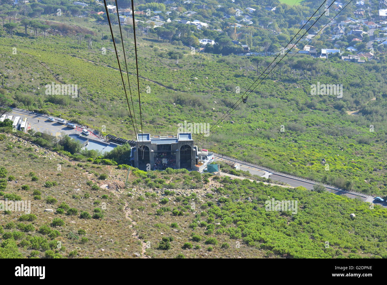 A cable car terminus in South Africa Stock Photo - Alamy