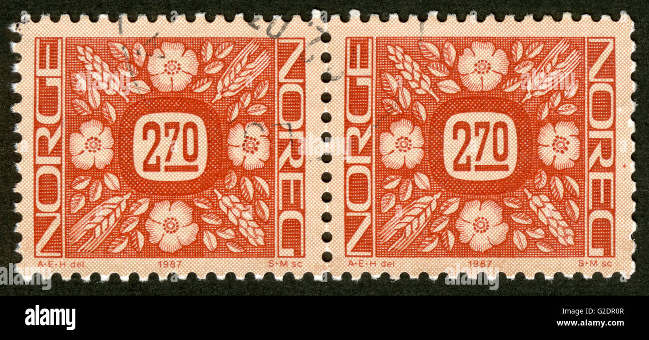 Norway stamp post mark hi-res stock photography and images - Alamy