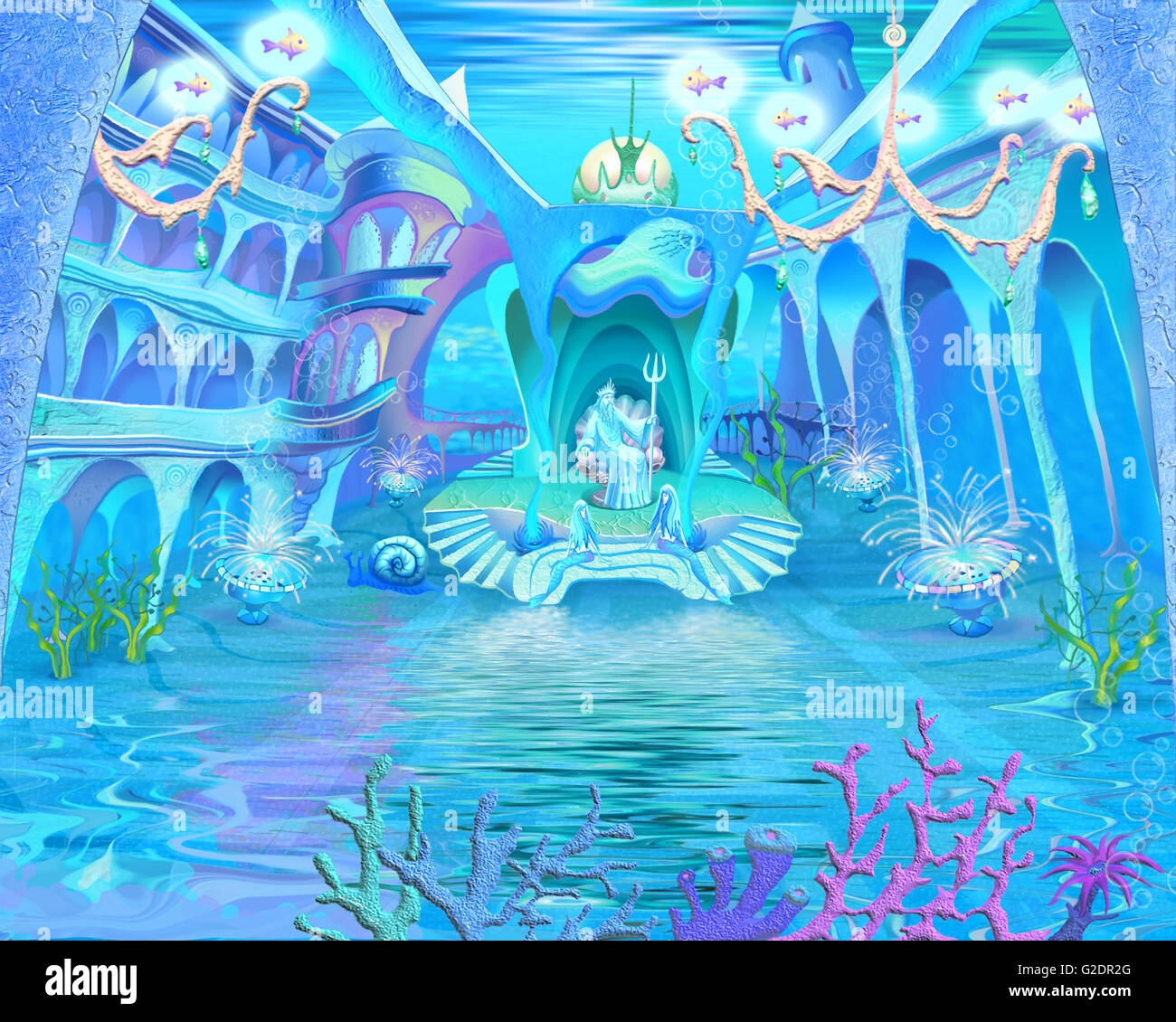 Magical fairy tale castle painting hi-res stock photography and images ...