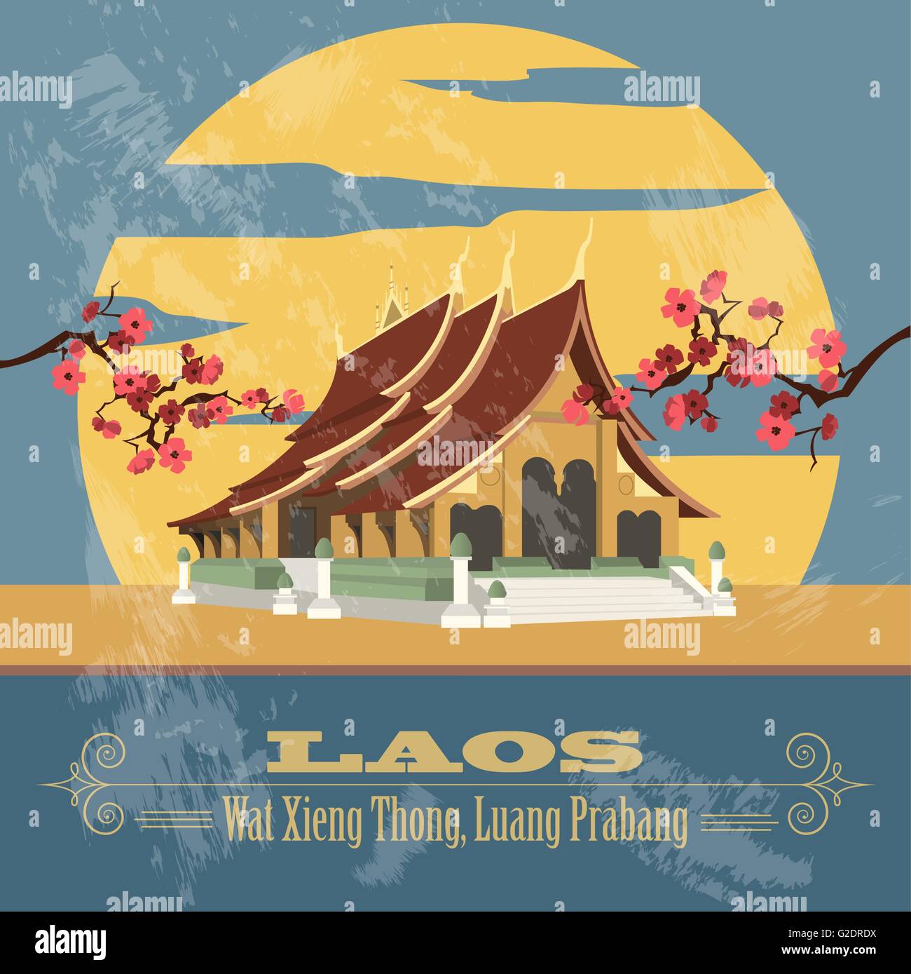 Lao architecture Stock Vector Images - Alamy