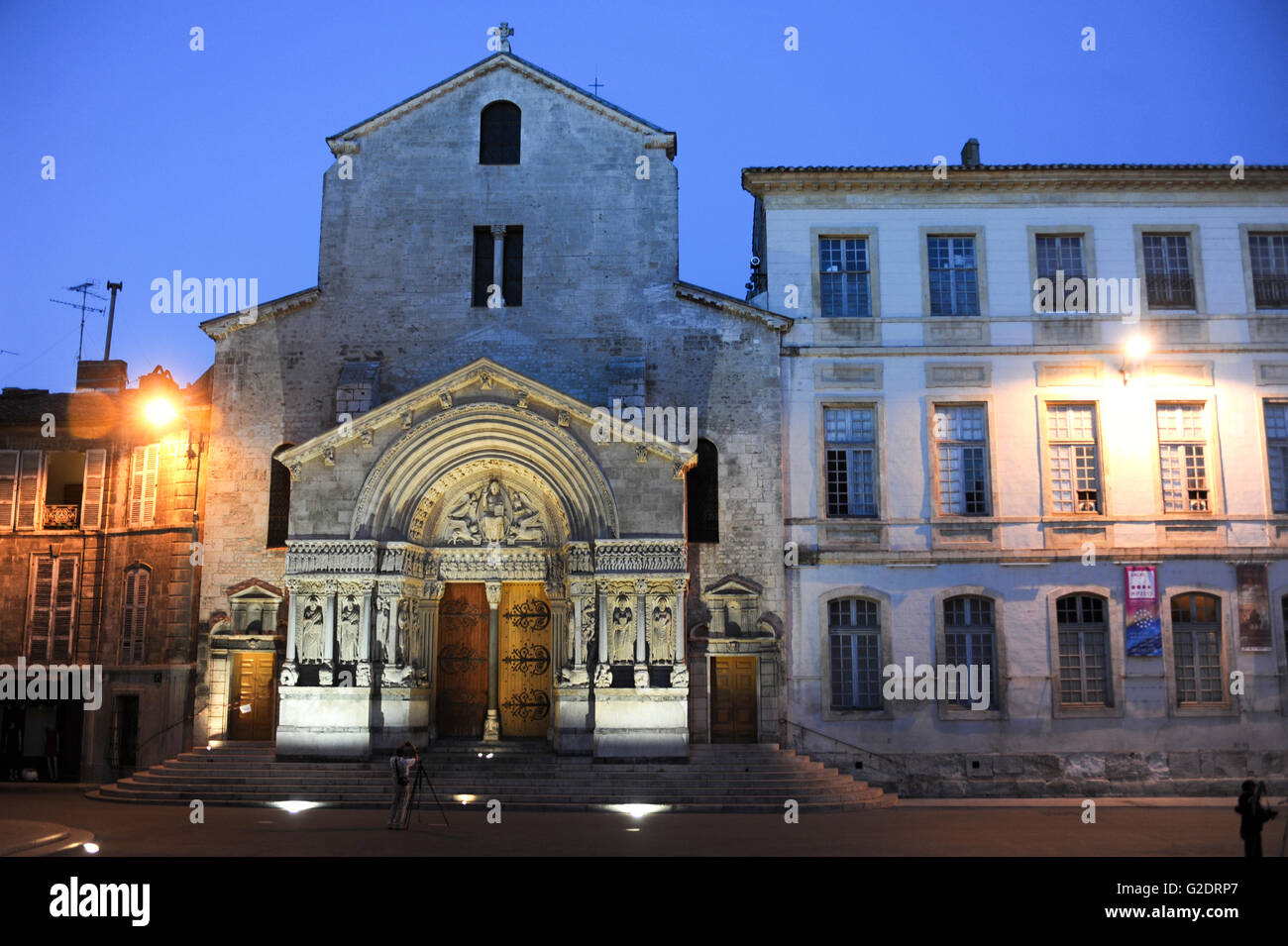 Arles, France - 27 June 2012: The cathedral of St. Trophime at Arles on ...