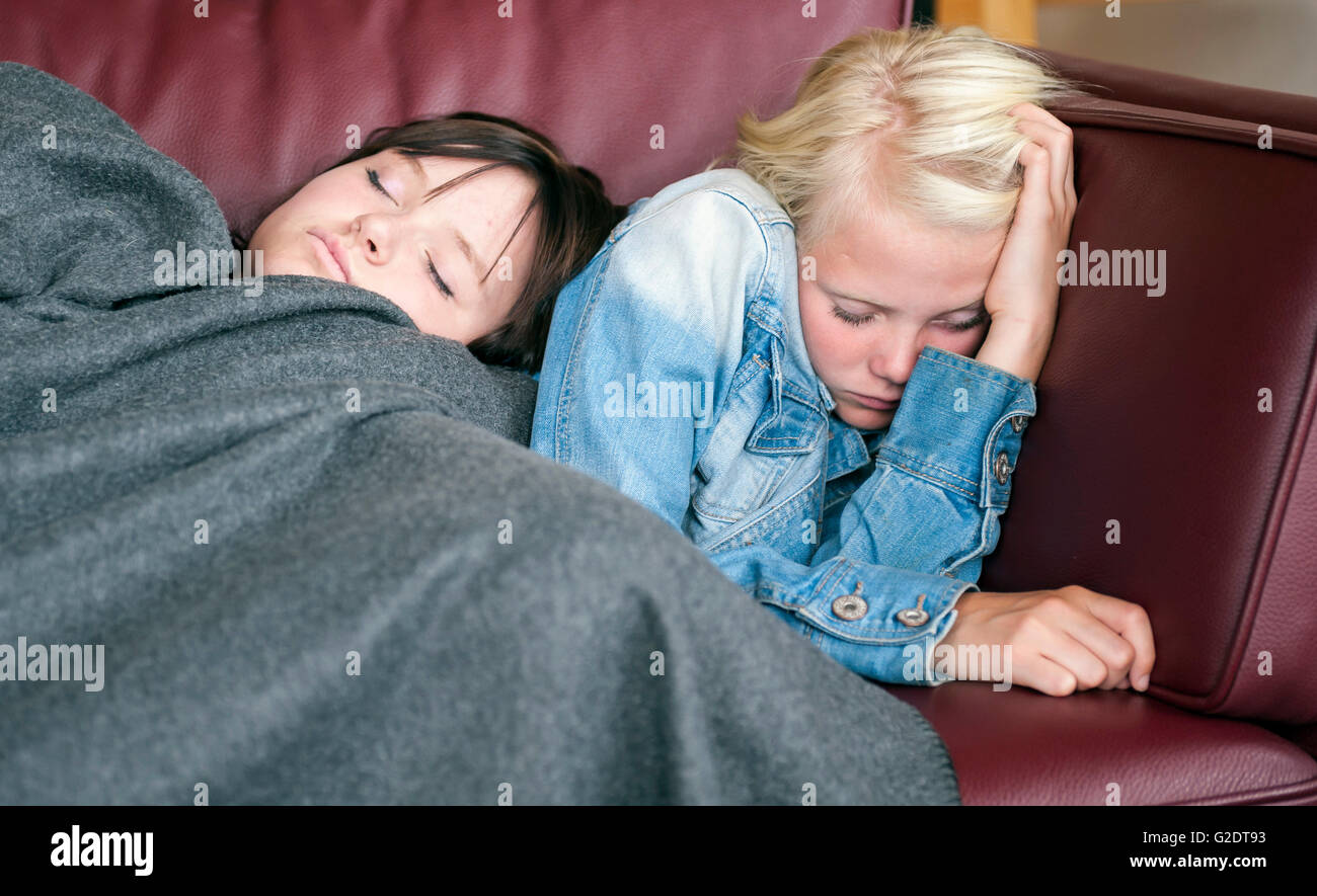 Sleeping teenager girls Stock Photo - Alamy